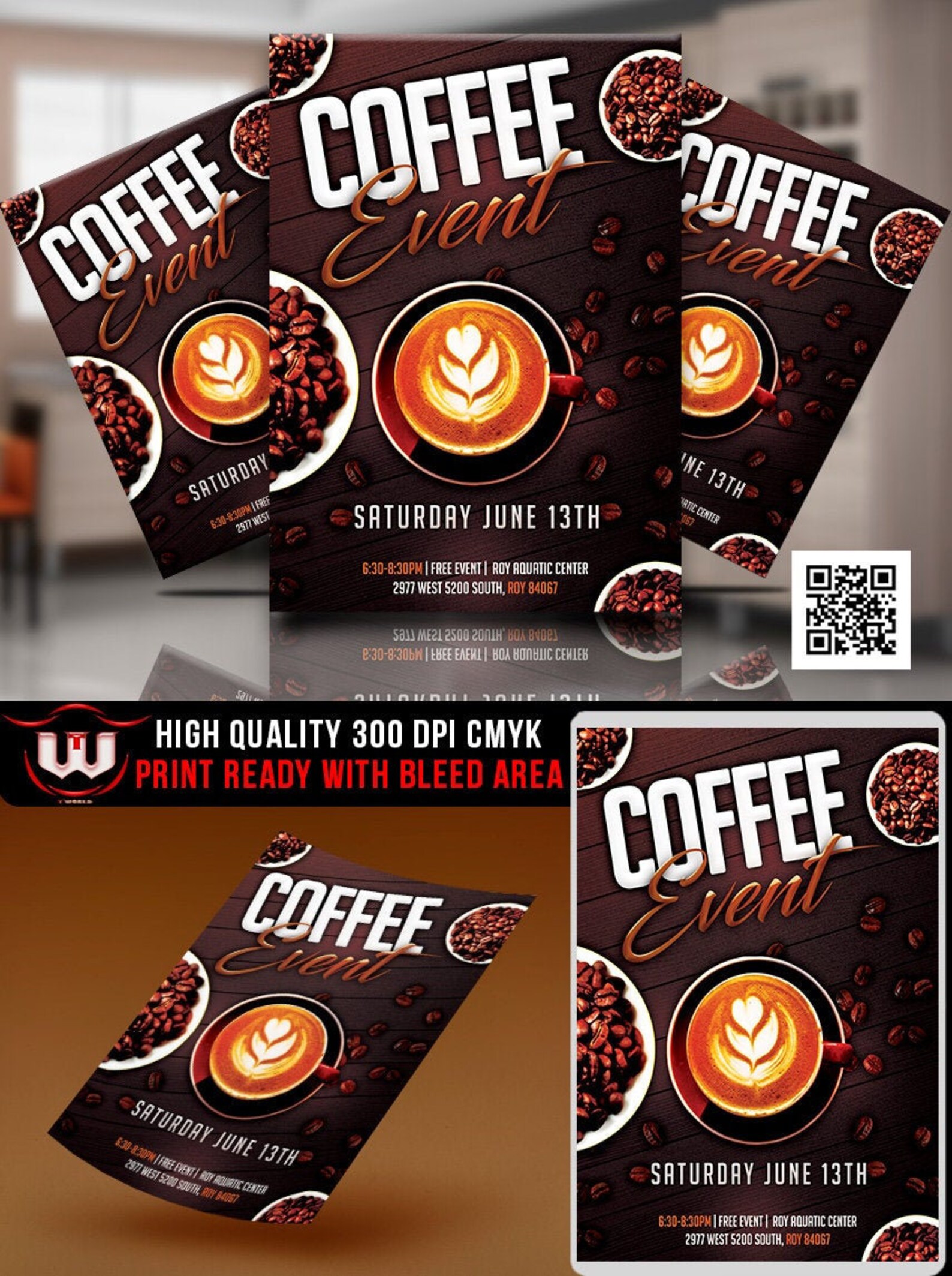 Coffee shop flyer coffee tasting invitation coffee flyer | Etsy