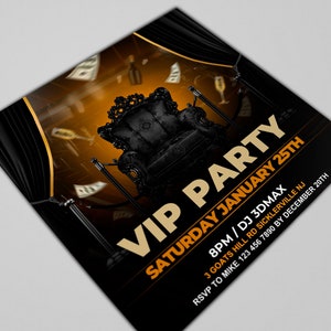 VIP Lounge Flyer Template, Vip Party Flyer, VIP Club Flyer, Vip Event ...