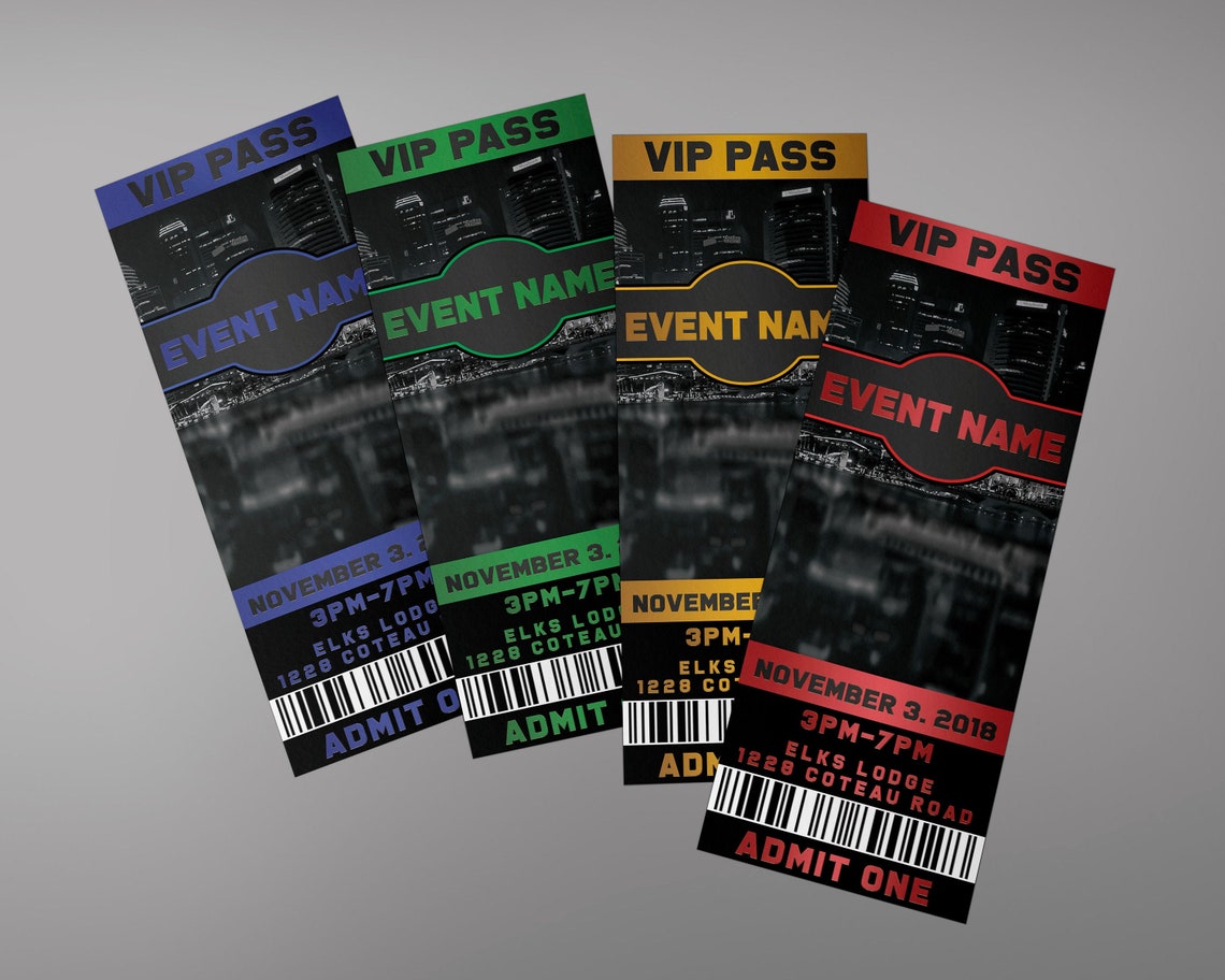 Night Party Ticket Party Ticket Invitation Birthday Ticket - Etsy