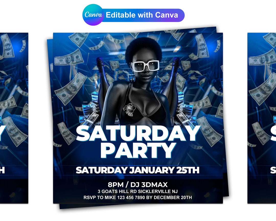 Stripper Party Flyer Template, Strip Club Flyer, Cash Money Flyer ...