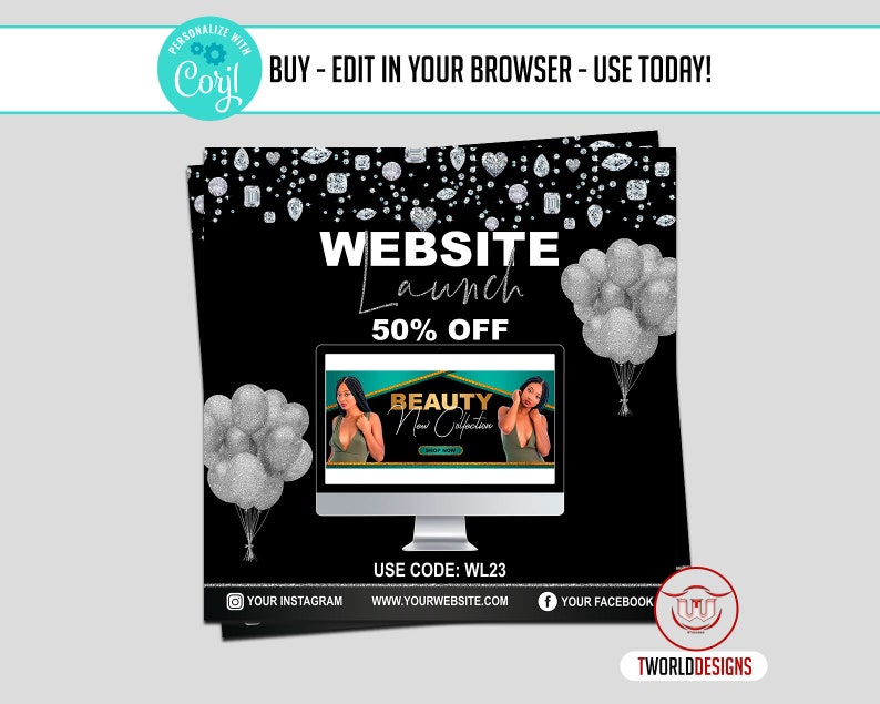 Website Launch Announcement Flyer Website Launch Flyer | Etsy