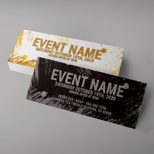 Glitter Tickets, Splash Glitter Ticket, Gala Ticket, Birthday Glitter ...