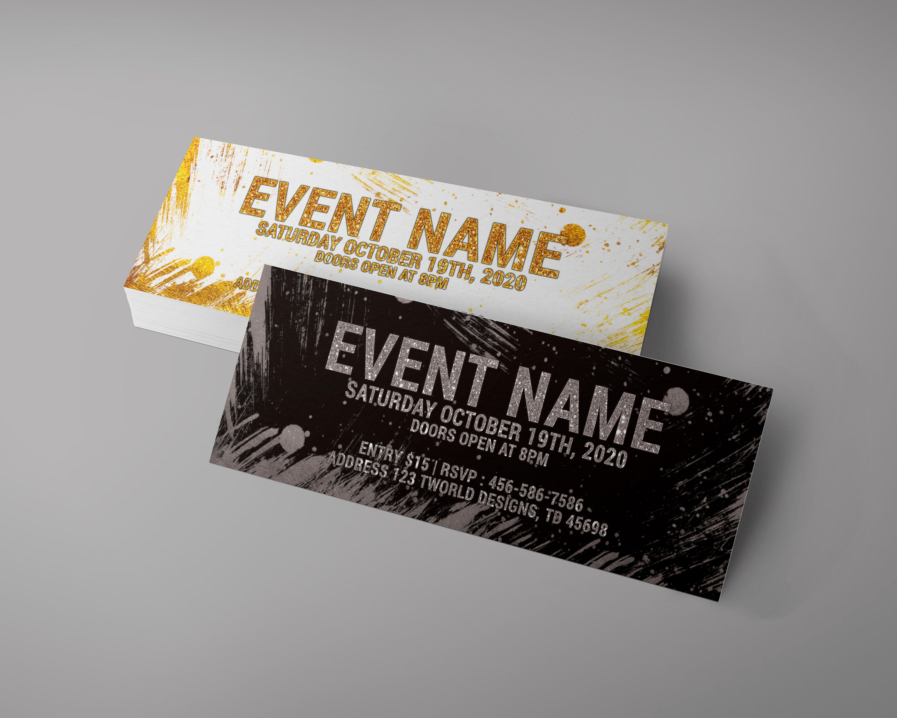 Glitter Tickets Splash Glitter Ticket Gala Ticket Birthday - Etsy