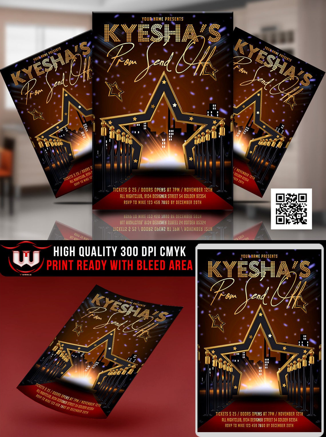 Prom Send off Flyer Prom Send off Invitation Prom Night - Etsy