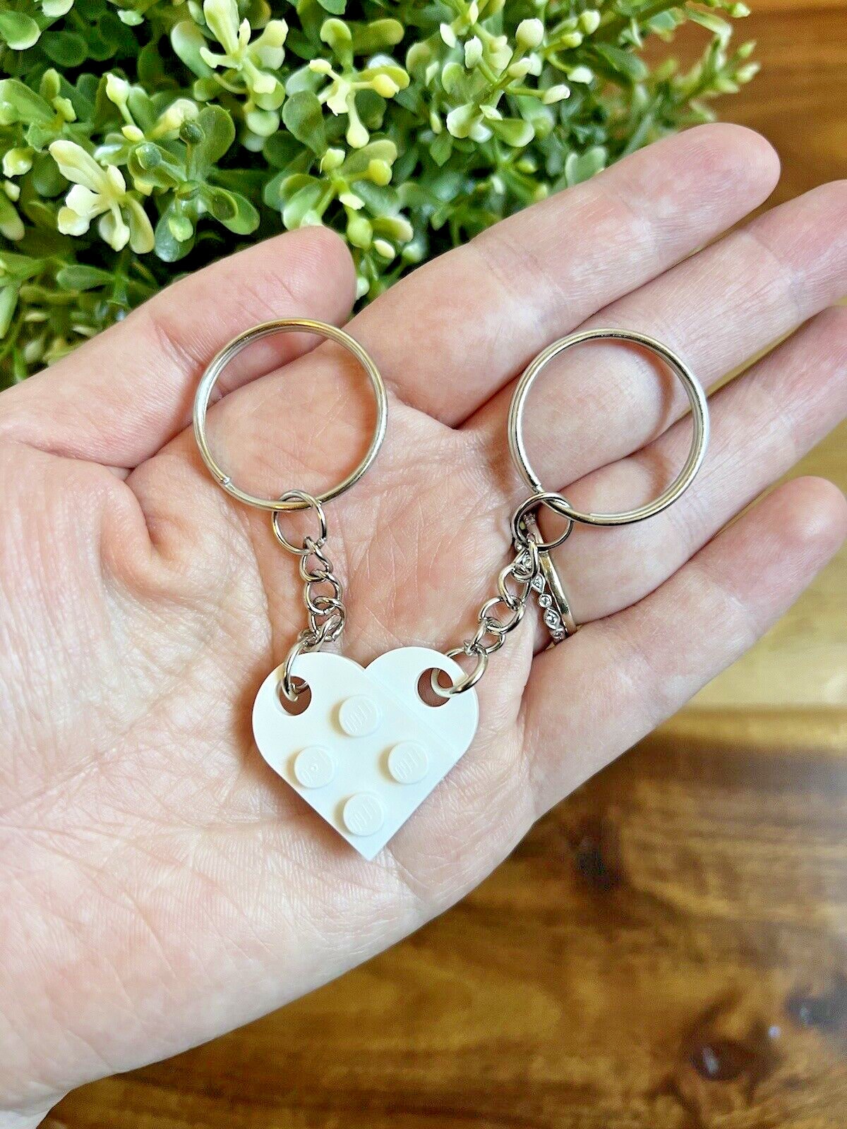 LEGO Heart Keychain Set Made With Genuine LEGO® Matching Keychains ...