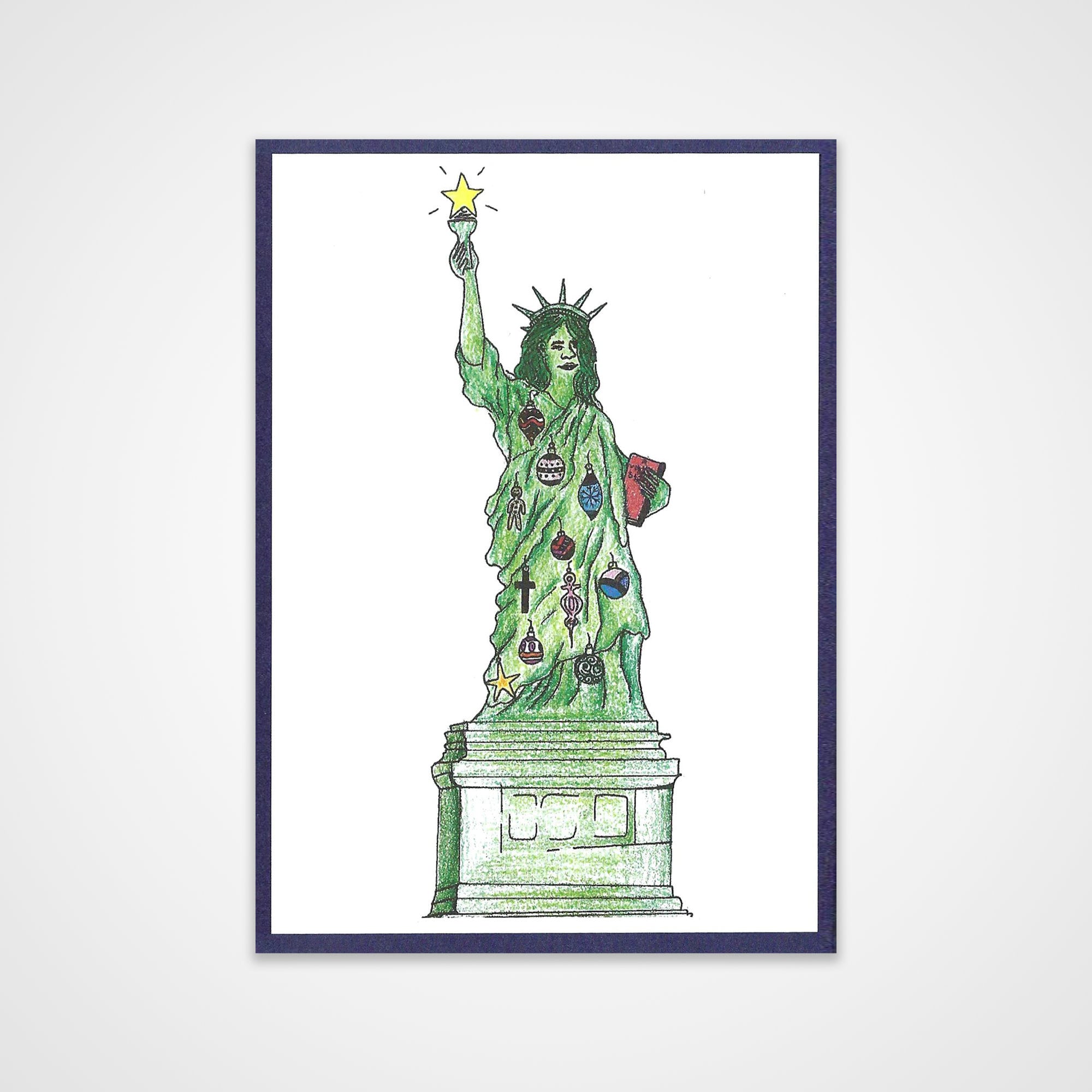 Light of Liberty Holiday Card - Etsy