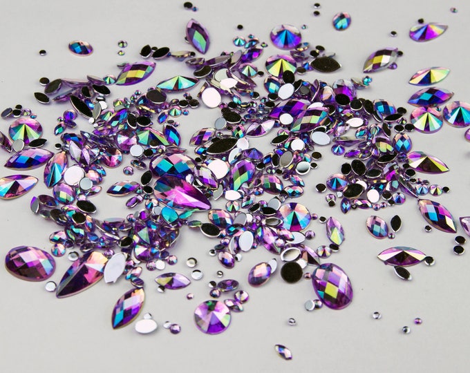 A3 Amethyst Loose Festival Face Gems Jewels Mix - Glitter Face Body Art ...