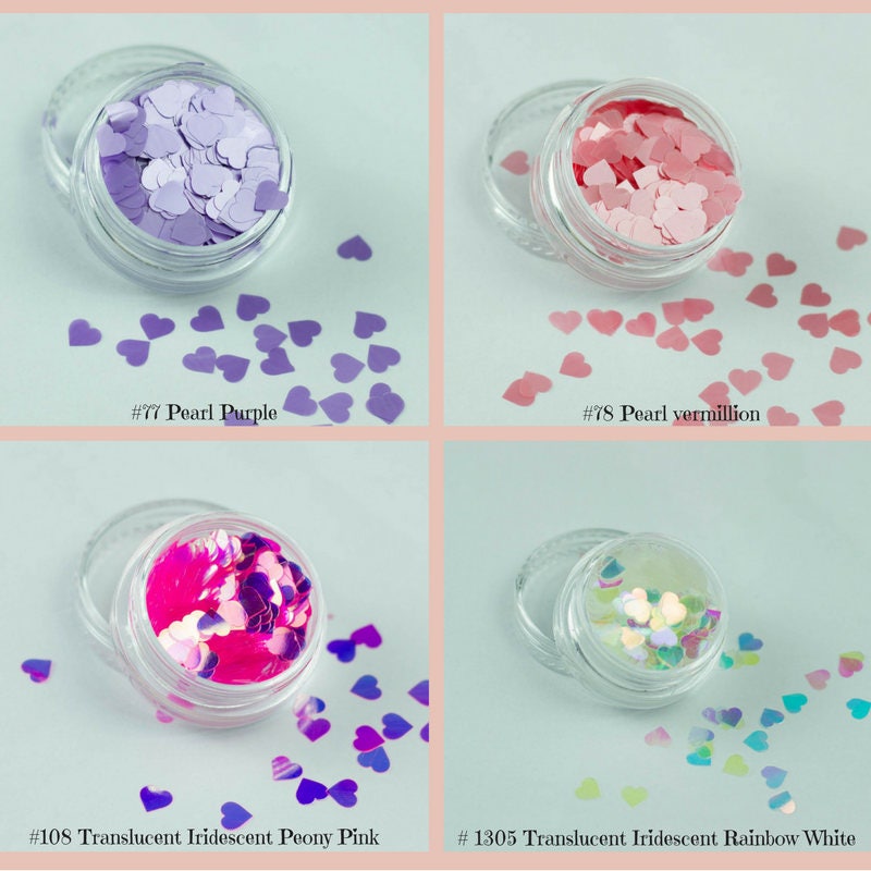 Super Cute Chunky Heart Shape Glitter Cosmetic Dance | Etsy