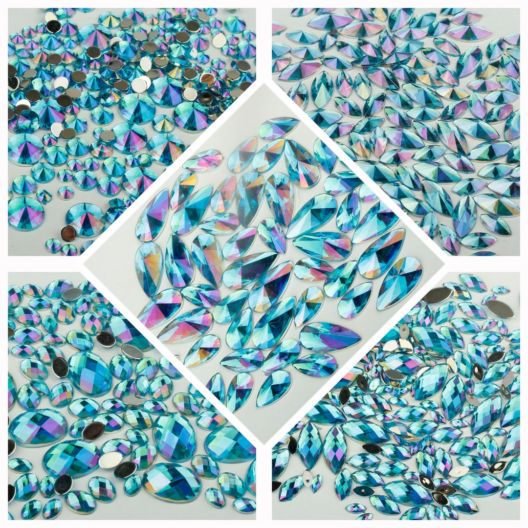 A7 Iridescent Topaz Loose Festival Face Body Gems Jewels 10g Mixed ...