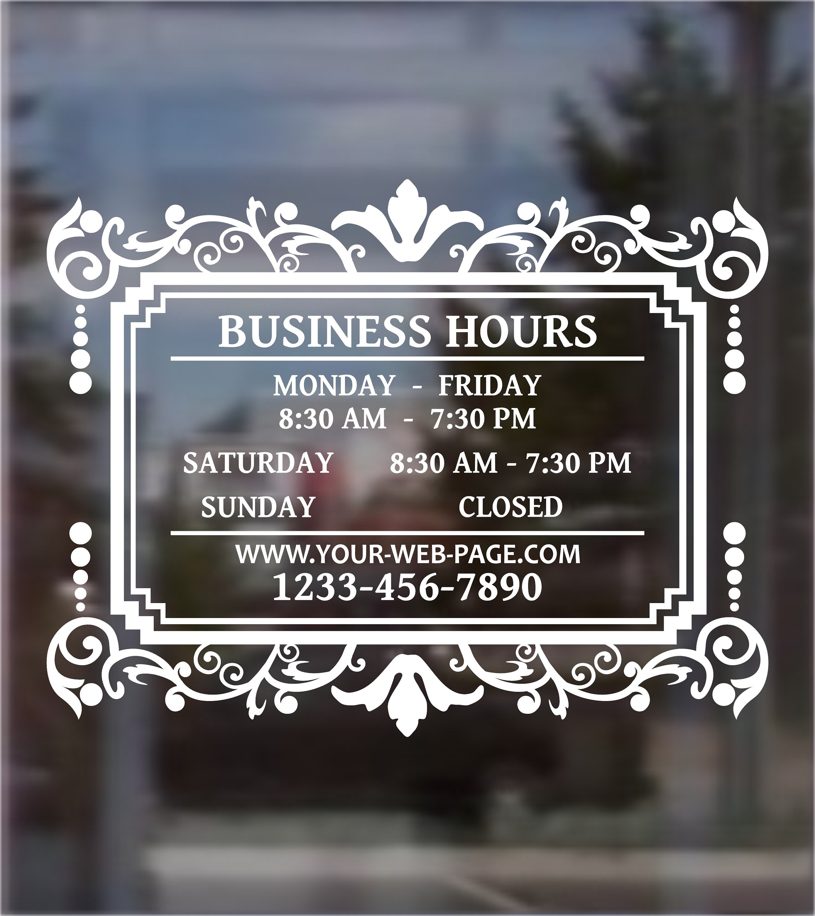 Store Hours Decal Customized With Your Business Hours - Etsy