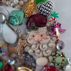 Jeweled Christmas Tree Jewelry Art Repurposed Jewelry Mosaic Bejeweled ...