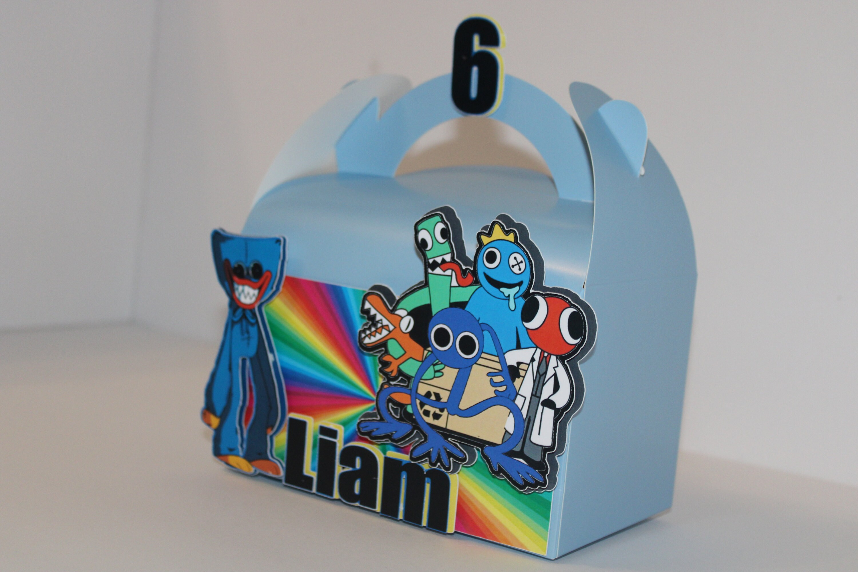 Rainbow Friends and Huggy Wuggy Gable Box, Rainbow Friends and Huggy ...