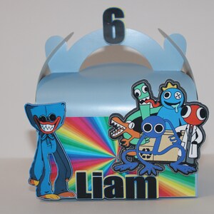 Rainbow Friends and Huggy Wuggy Gable Box, Rainbow Friends and Huggy ...
