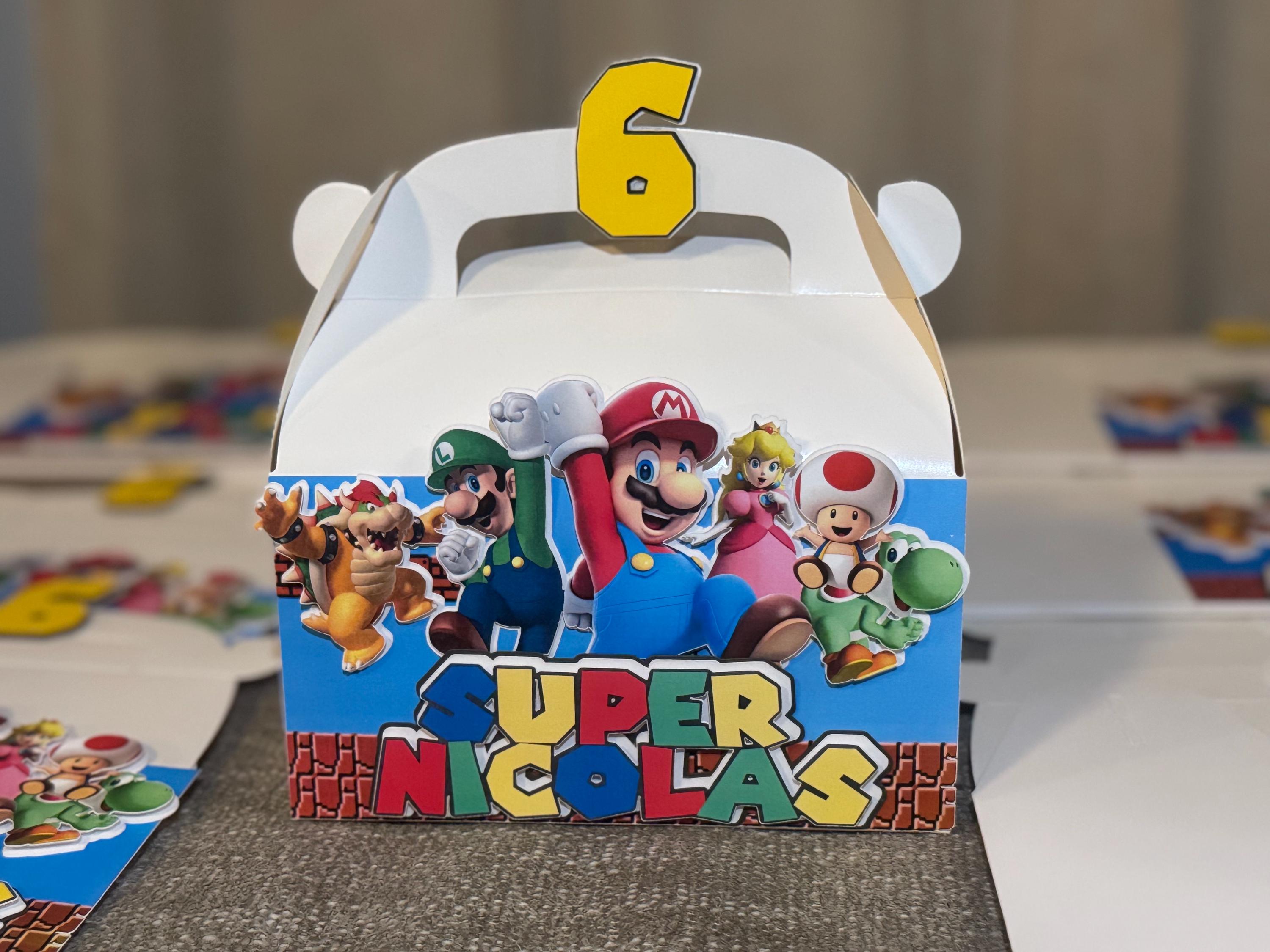 Super Mario Gable Boxes, Mario Favor Box - Etsy