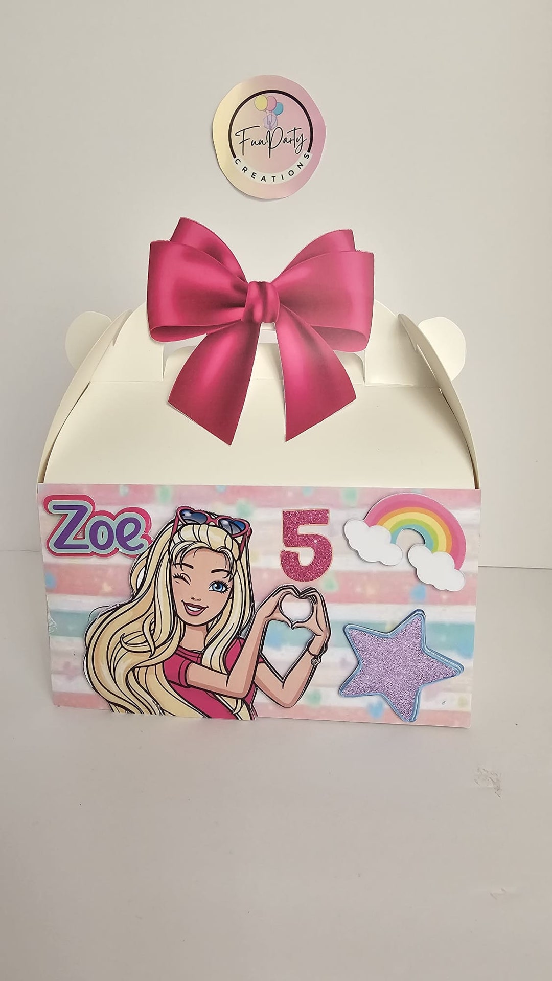 Barbie Gable Box, Barbie Birthday Favor Box - Etsy