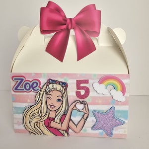 Barbie Gable Box, Barbie Birthday Favor Box - Etsy