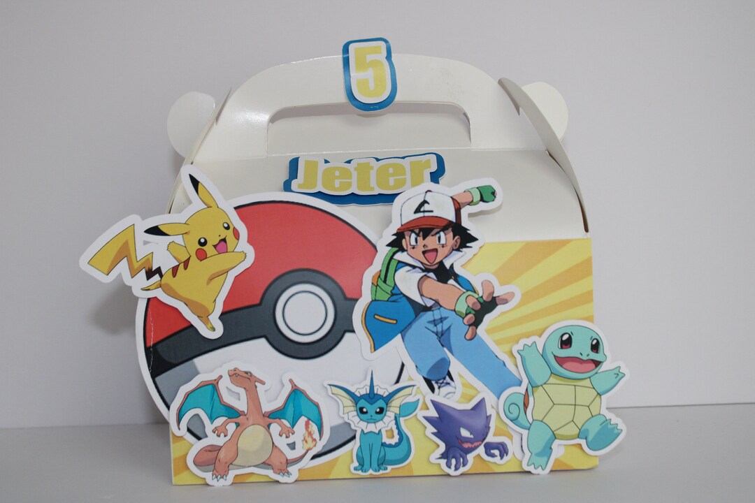 Pokémon Gable Boxes, Pokemon Birthday Party Favor Box - Etsy