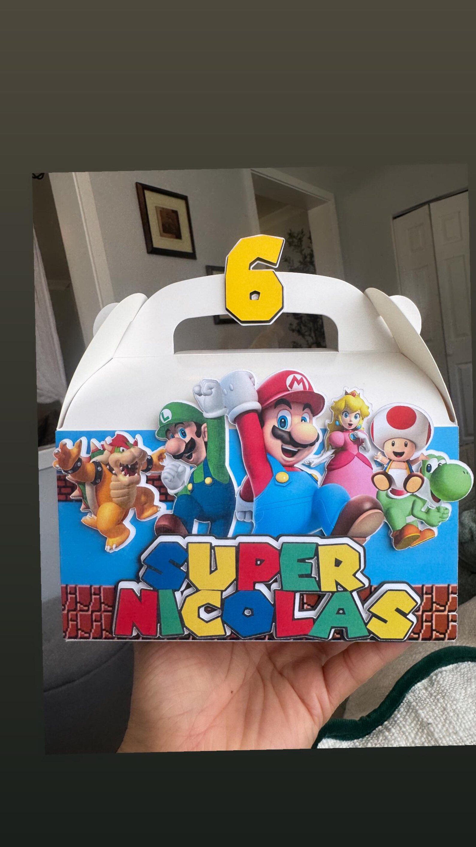 Super Mario Gable Boxes, Mario Favor Box - Etsy