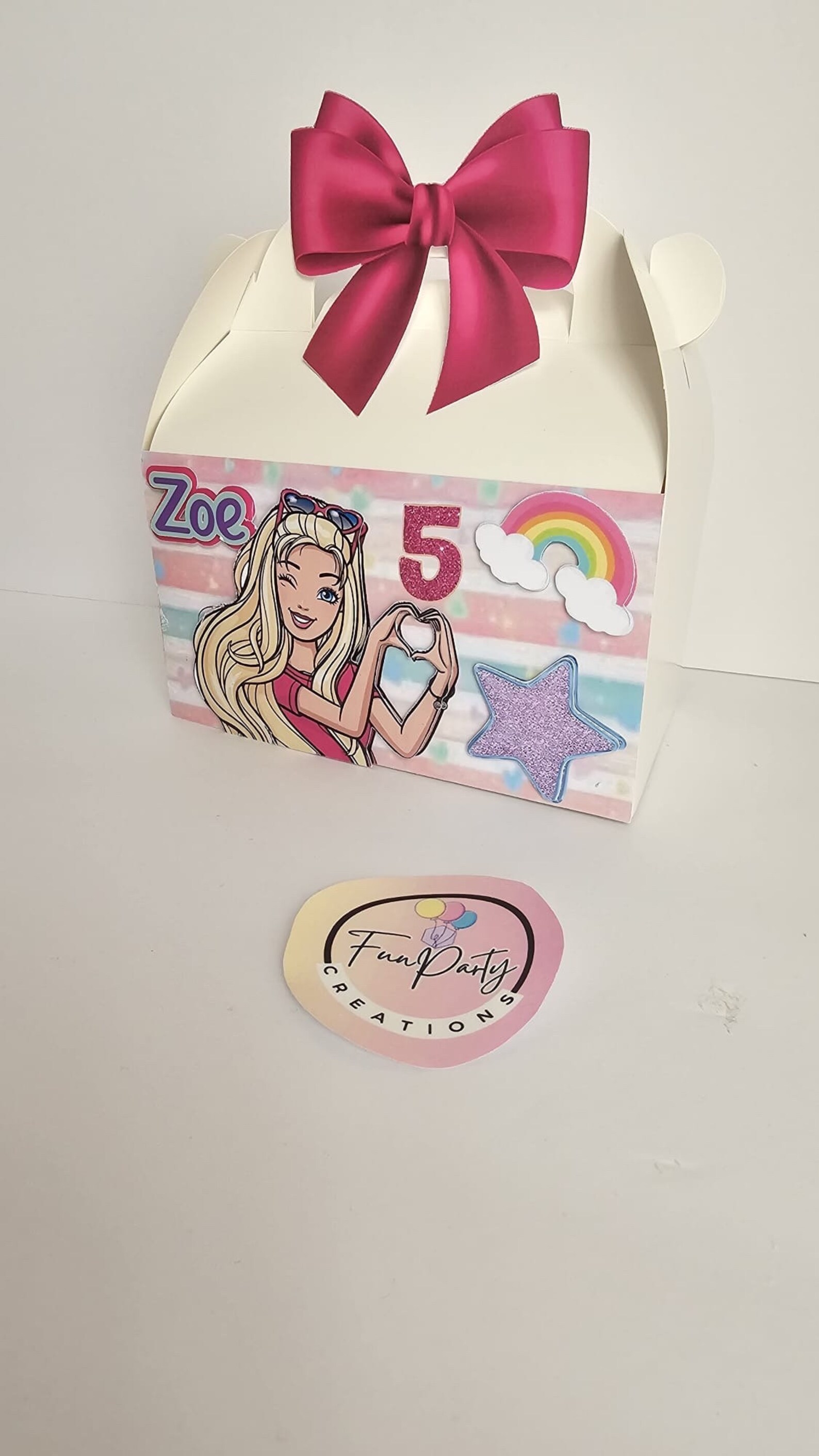 Barbie Gable Box, Barbie Birthday Favor Box - Etsy