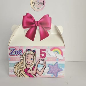 Barbie Gable Box, Barbie Birthday Favor Box - Etsy