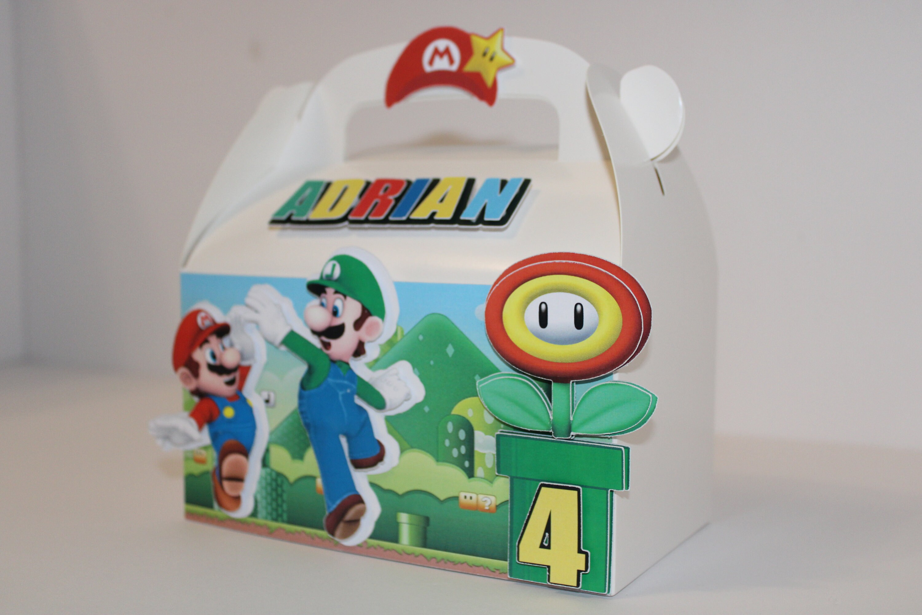 SUPER MARIO Gable Box, Mario Birthday Favor, Mario and Luigi Gable Box ...