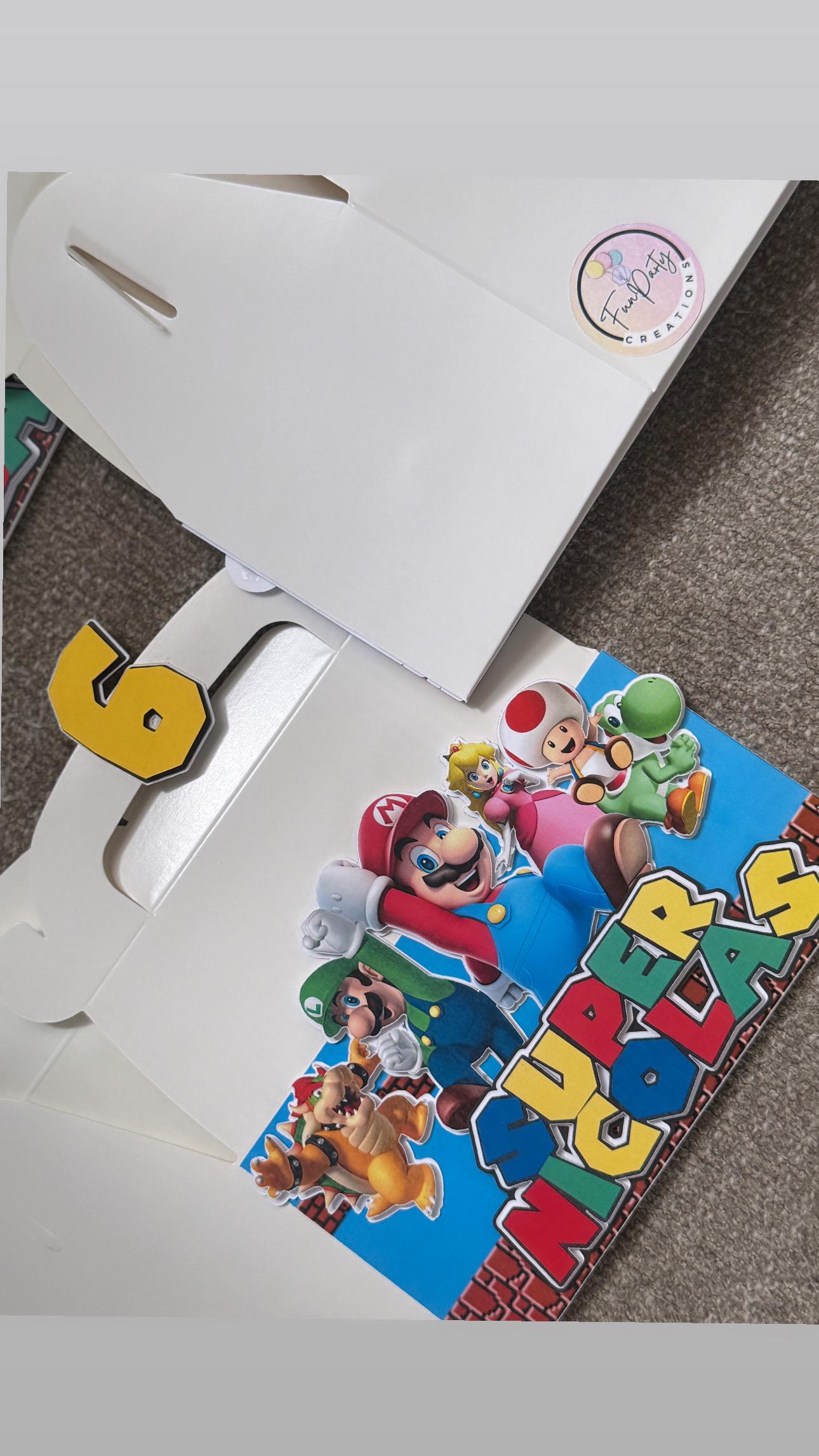 Super Mario Gable Boxes, Mario Favor Box - Etsy