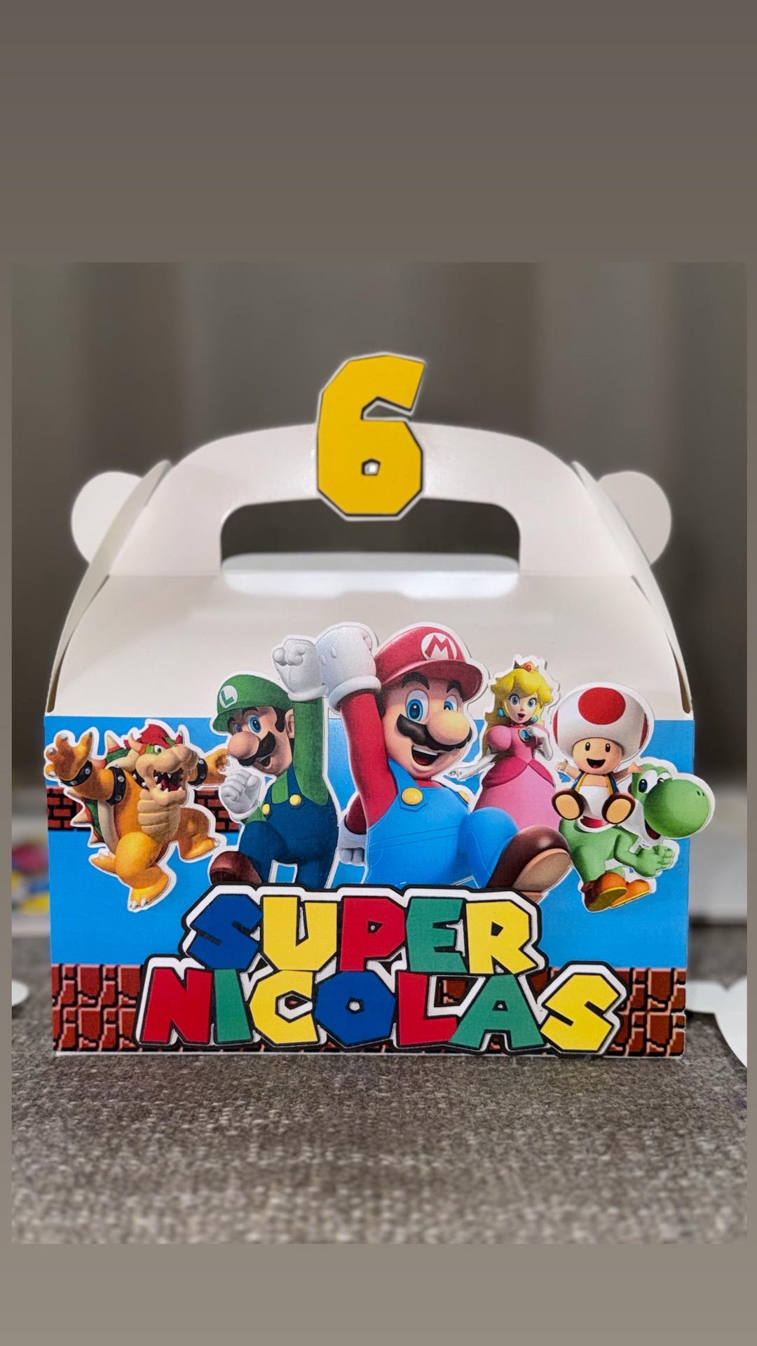 Super Mario Gable Boxes, Mario Favor Box - Etsy