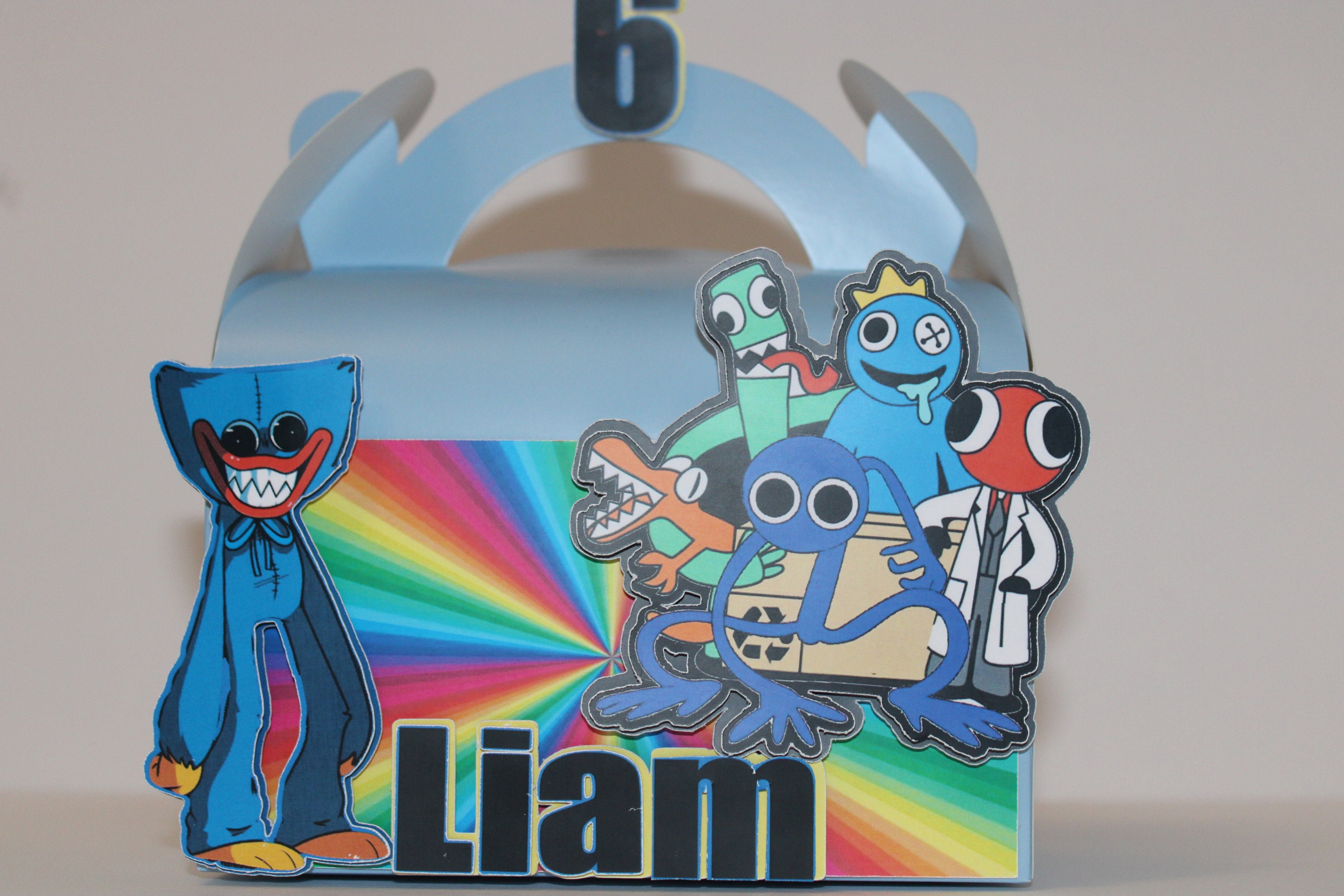 Rainbow Friends and Huggy Wuggy Gable Box, Rainbow Friends and Huggy ...