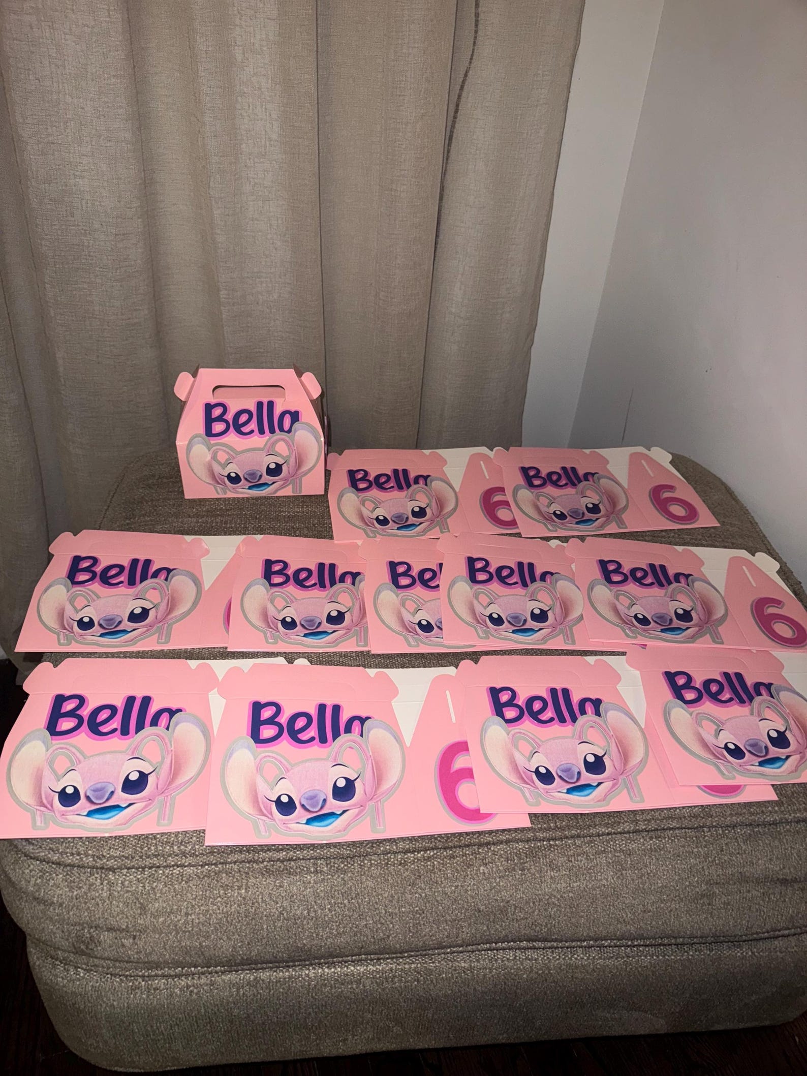 Stitch Gable Boxes or Angel Gable Boxes, Stitch Birthday Favor, Angel ...