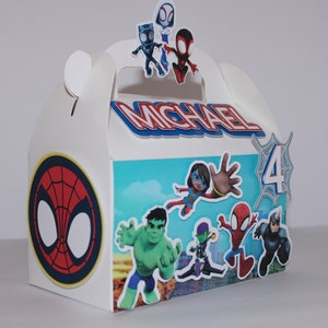 Spider and His Amazing Friends Gable Box / Spider Party Favor/ Spidey ...