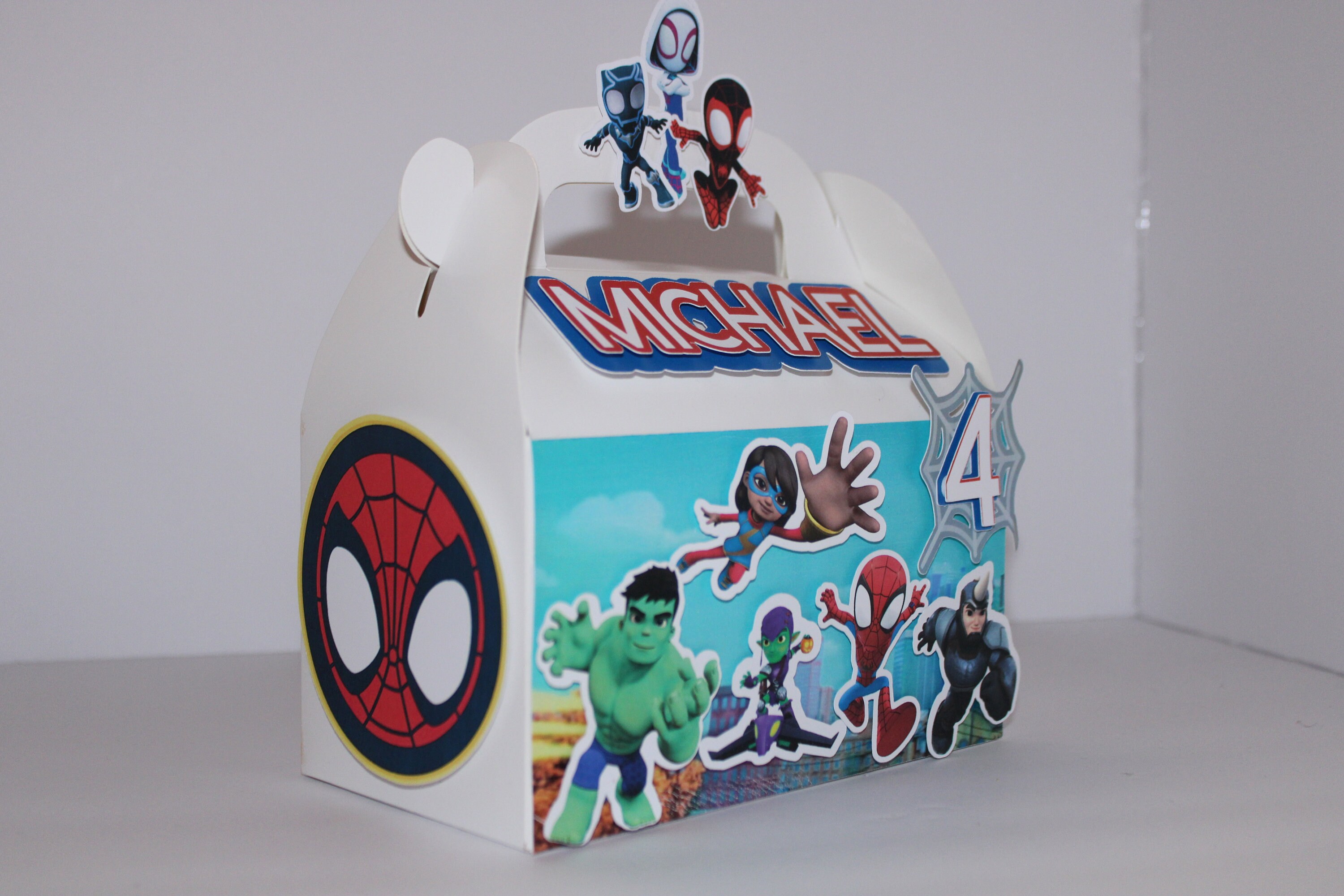 Spider and His Amazing Friends Gable Box / Spider Party Favor/ Spidey ...