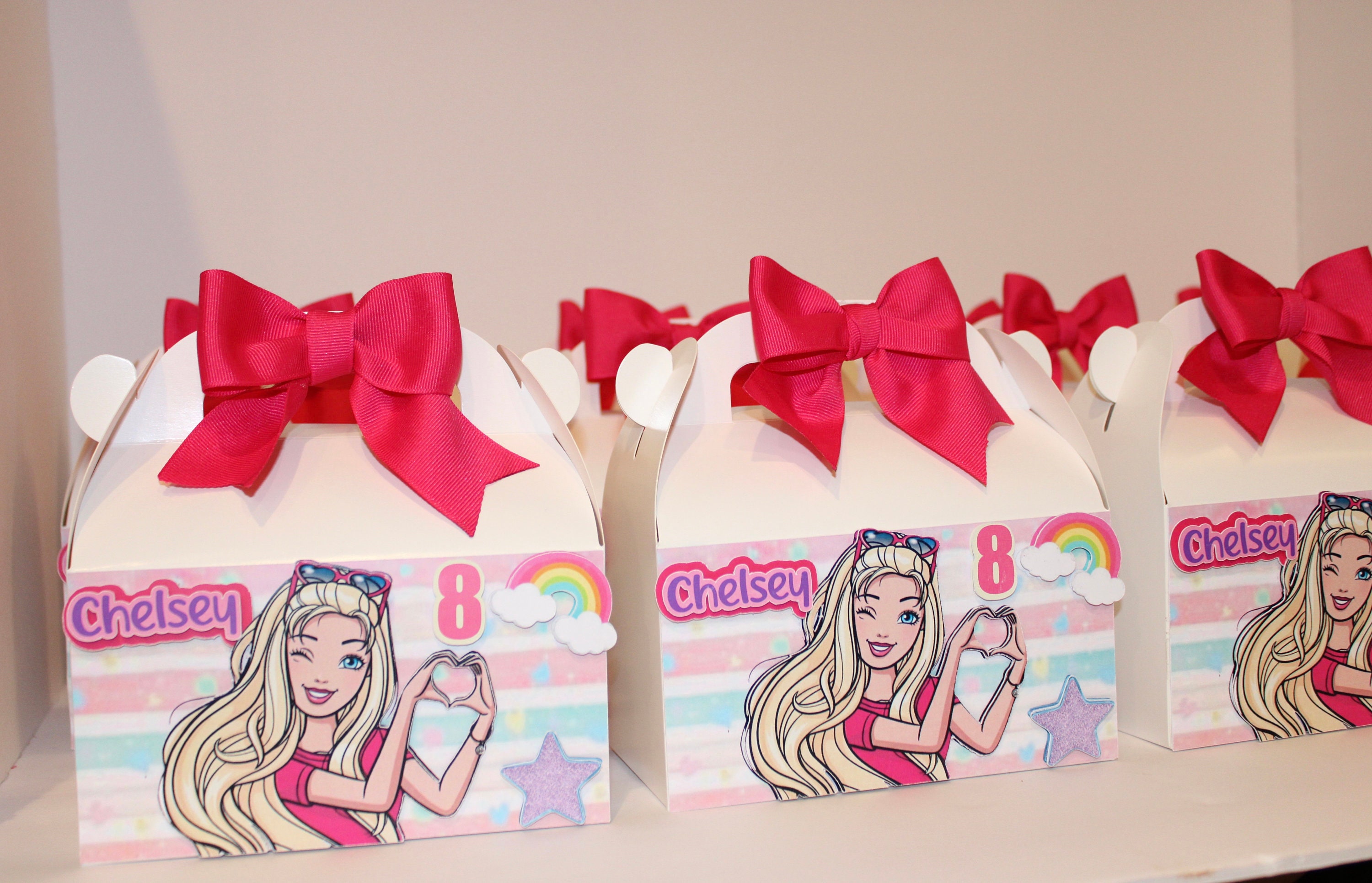 Barbie Gable Box, Barbie Birthday Favor Box - Etsy
