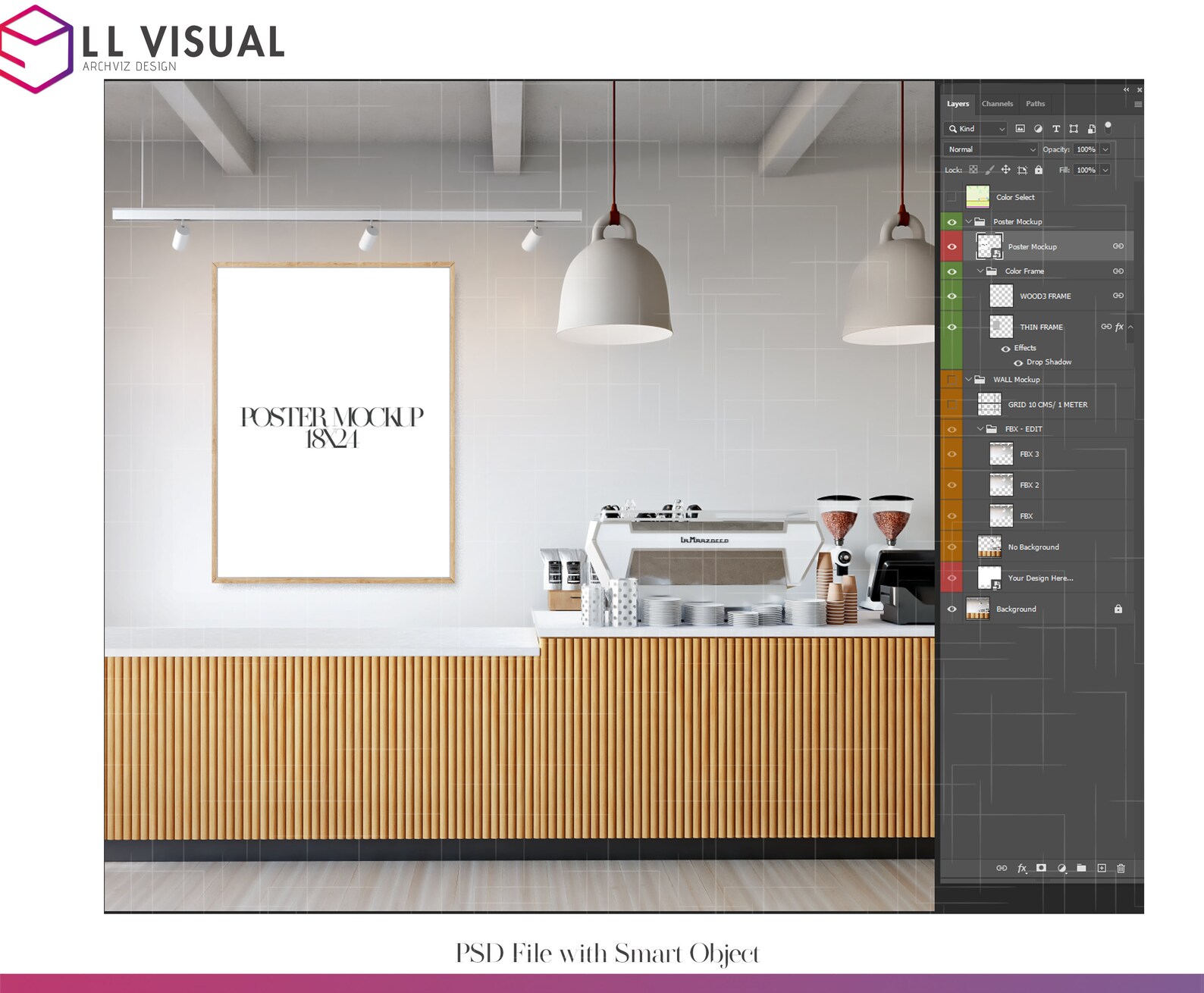 Cafe Restaurant Stock Photo Psd Poster Mockup Psd Wall - Etsy