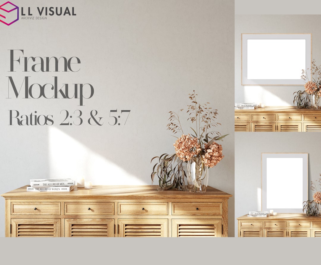 Mockup Boho Frame, Poster Mockup, Styled Stock Photography, Boho Style ...