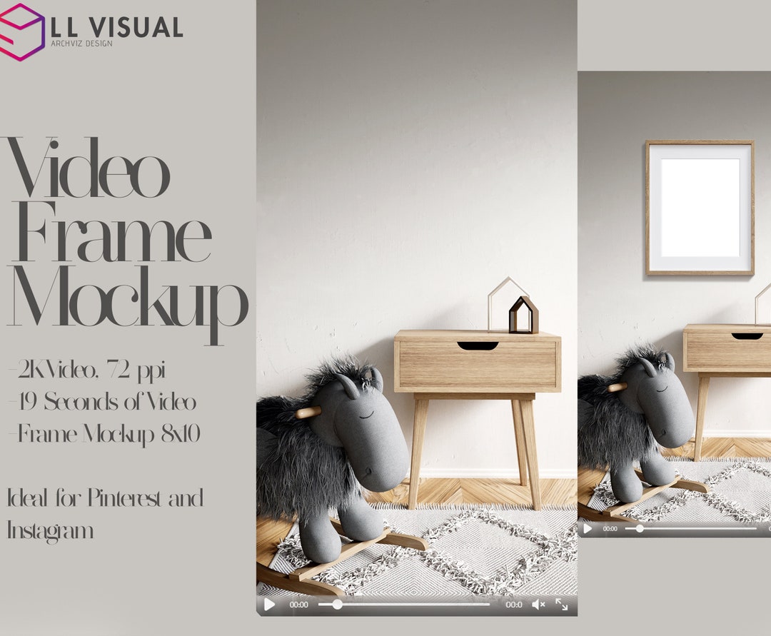 Video Frame Scene Generator, Kids Room Mockup, Frame Mockups, Artwork ...