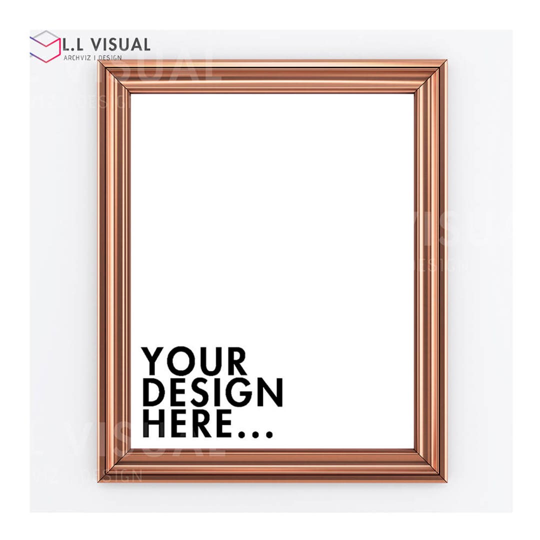 8 X 10 / 16 X 20 Vertical Digital COPPER Frame Mockup, Styled Stock ...