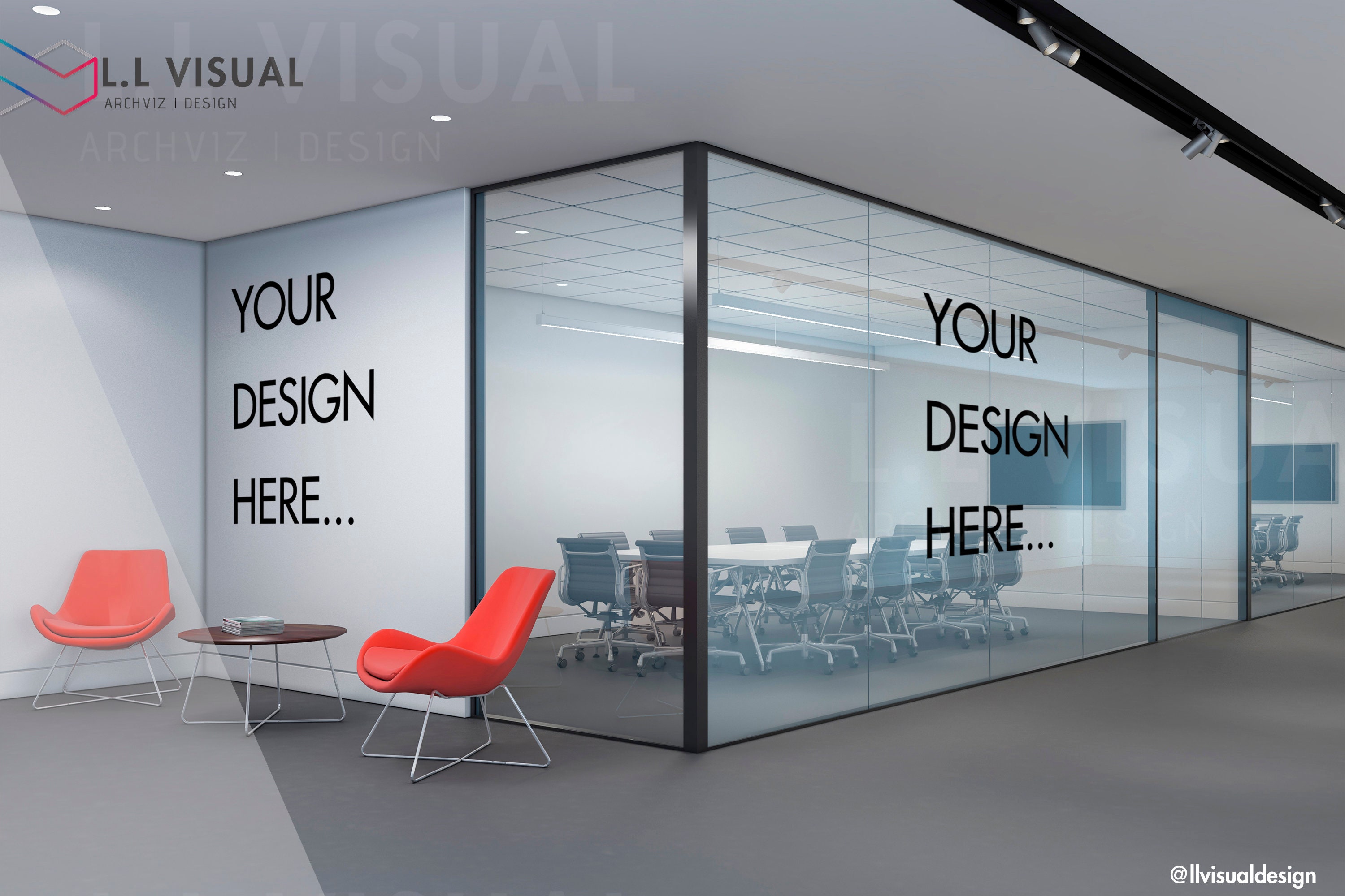 Office Glass Wall Mockup, Glass Mockup, Wall Mockup, Office Mockup ...