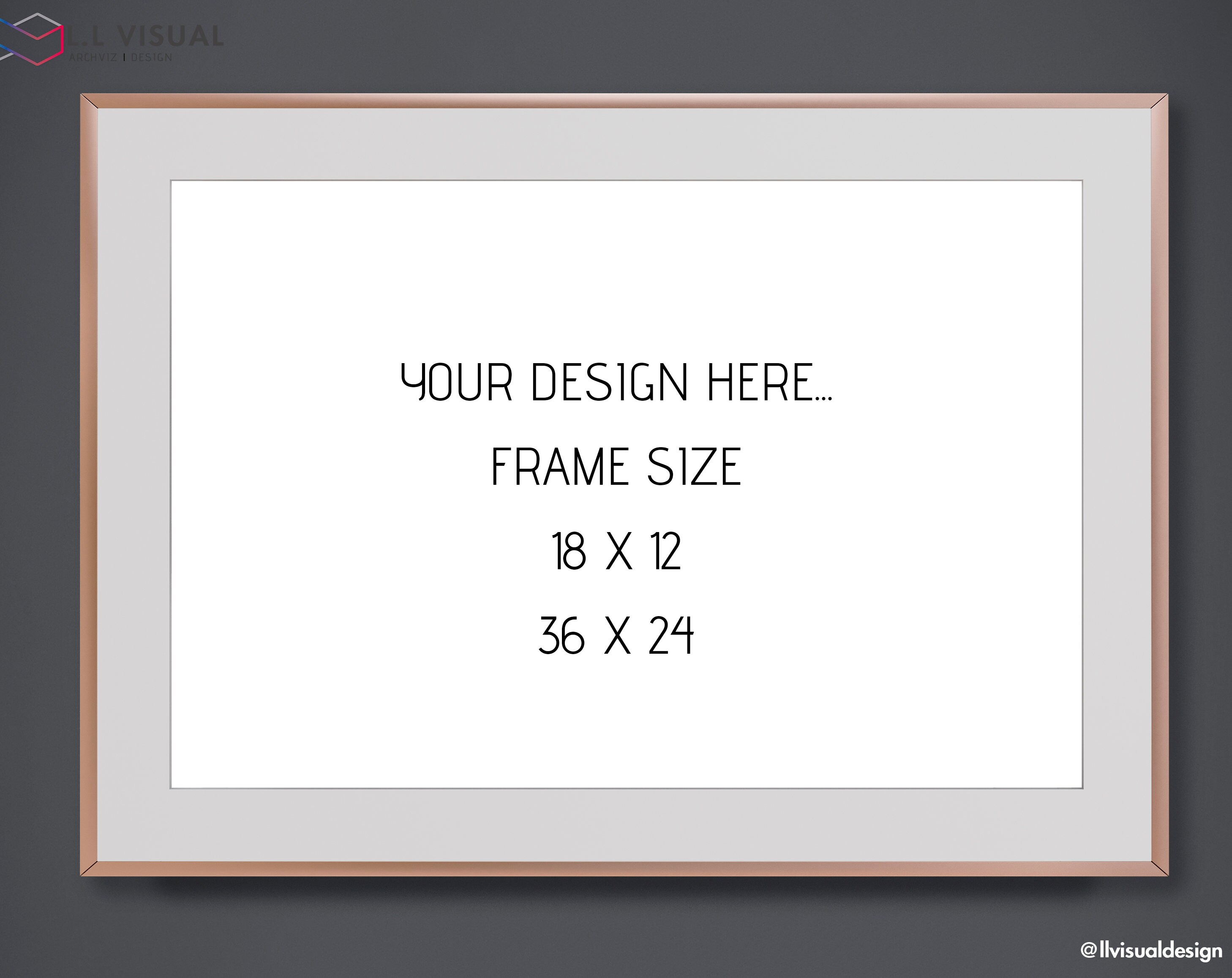 18X12/ 36x24movable Frame Mockup, Styled Stock Photography, Black Frame ...