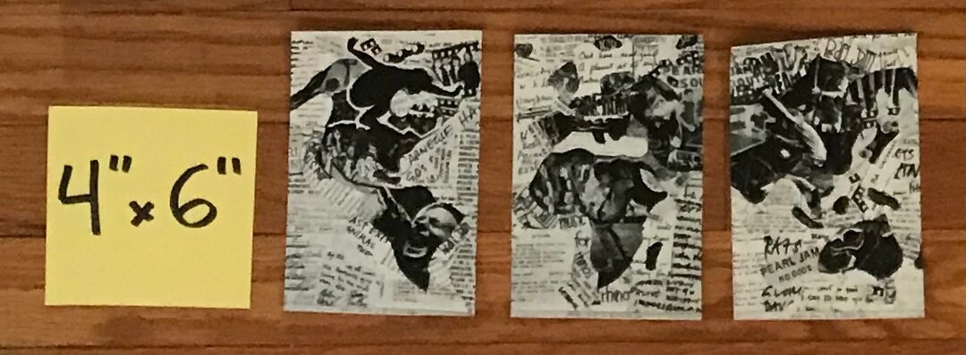 Pearl Jam Collage (4"x6" B&W) - Etsy
