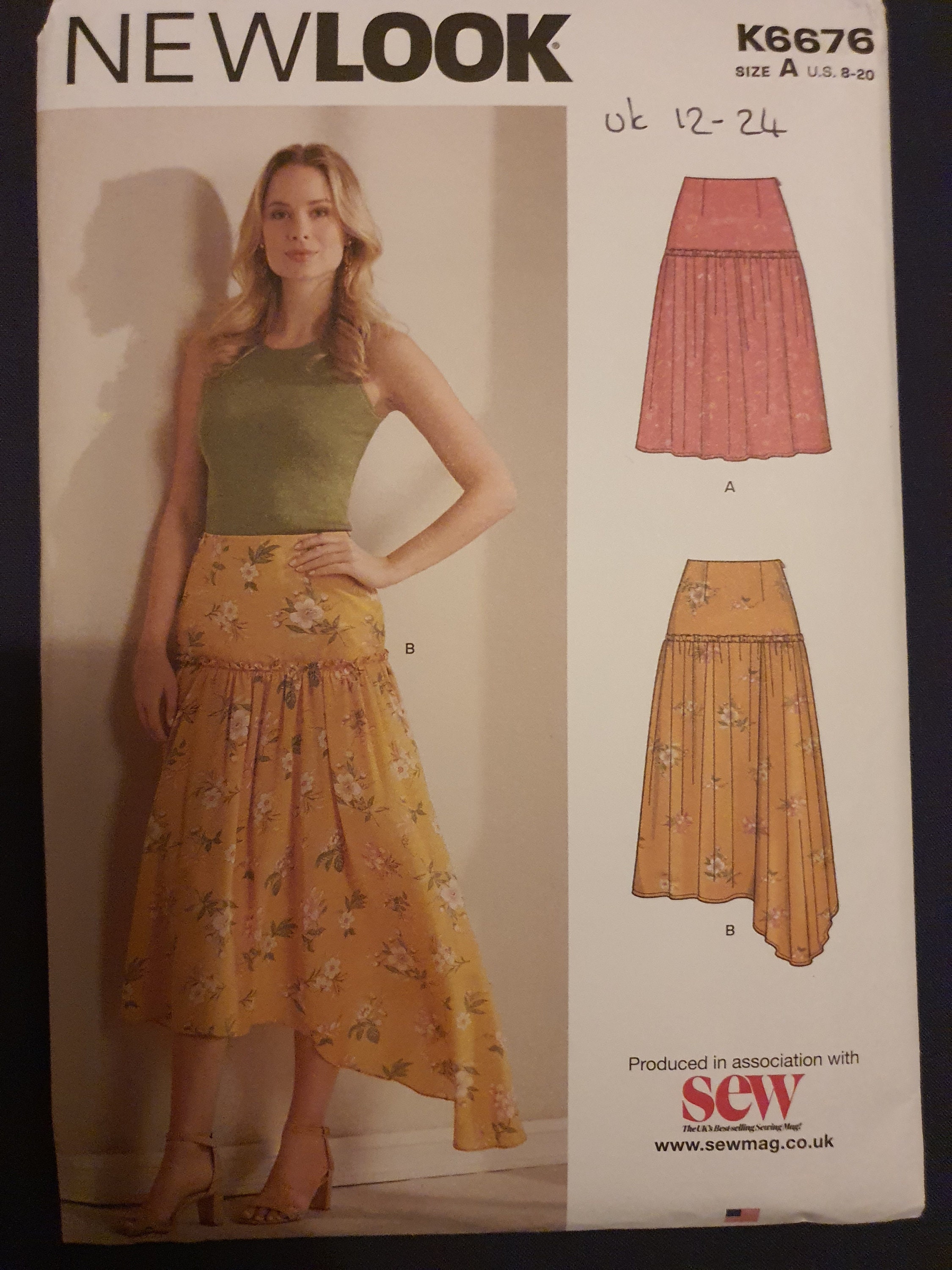 Craft Supplies & Tools Sewing & Needlecraft skirt pattern Misses' Sizes ...