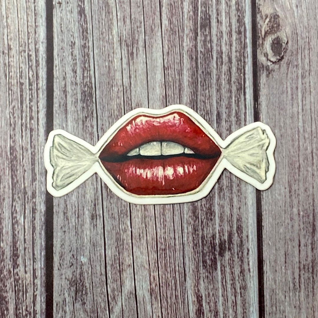 Candy Lips Sticker vinyl Sticker, Decal, Weird, Funky, Cool - Etsy