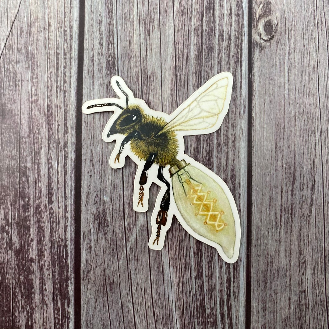 Light Bulb Bee Sticker - Etsy