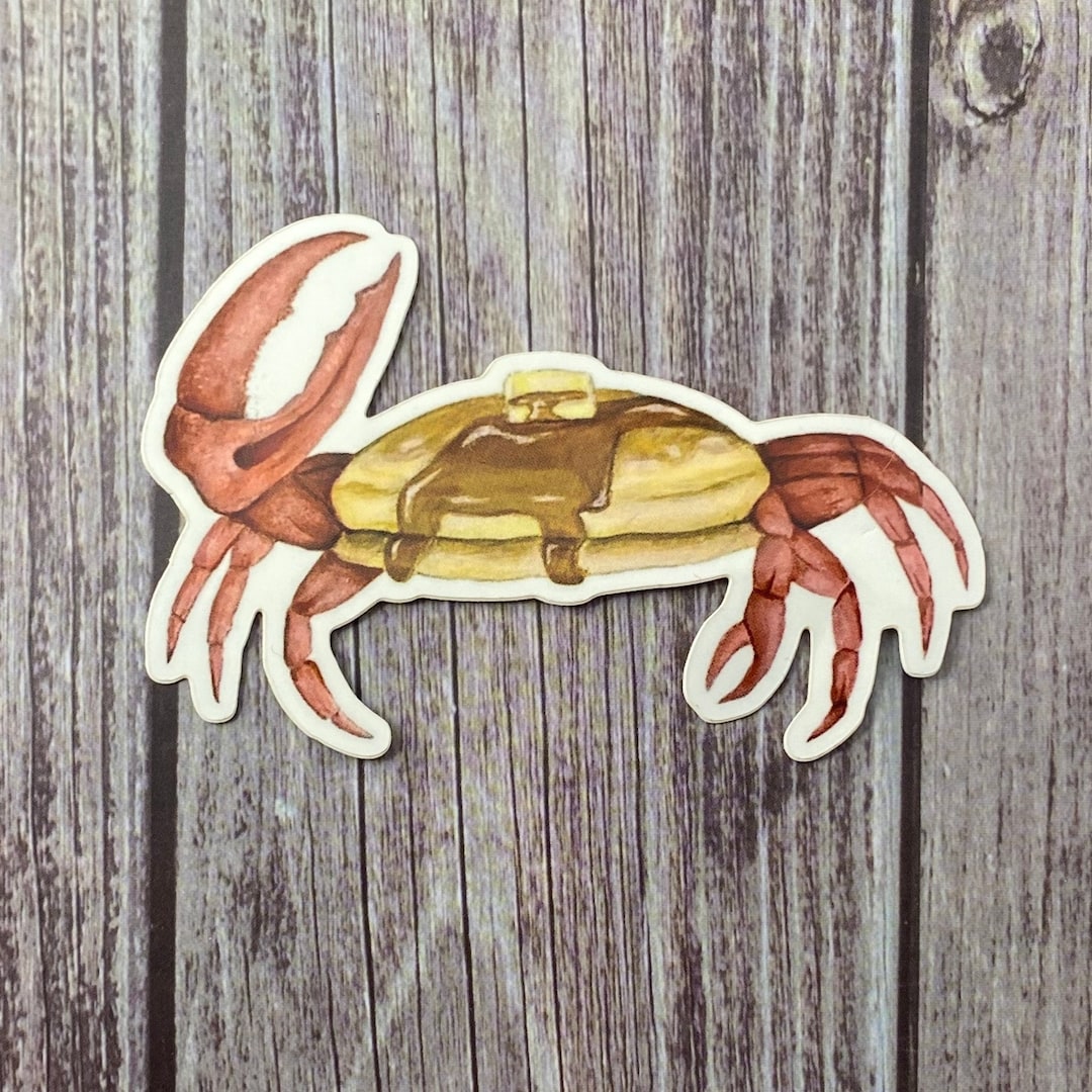 Pancake Crab Sticker - Etsy