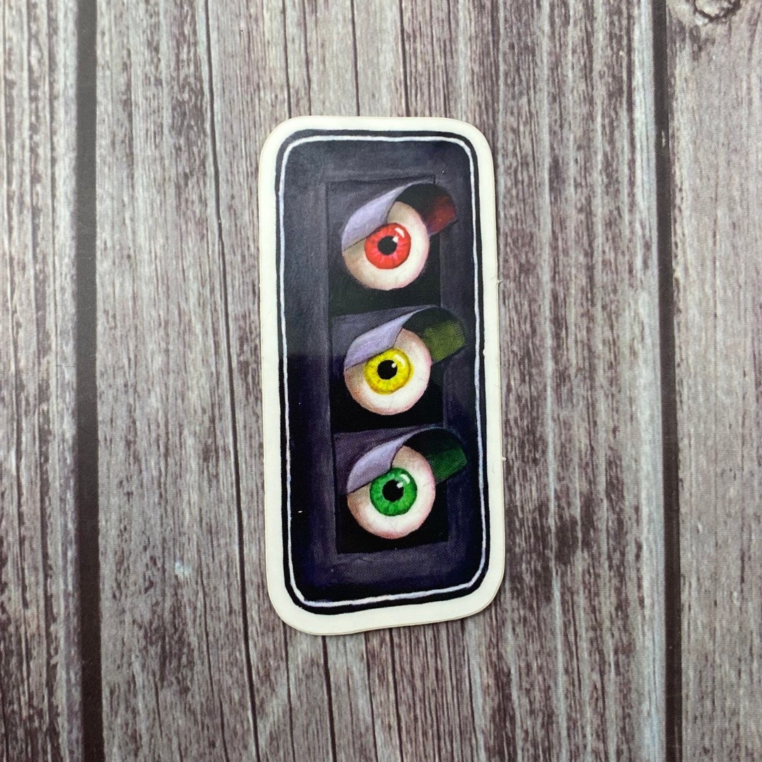 Eyeball Traffic Lights Sticker - Etsy