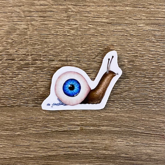 Eyeball Snail Sticker vinyl Sticker Decal Weird Funky | Etsy