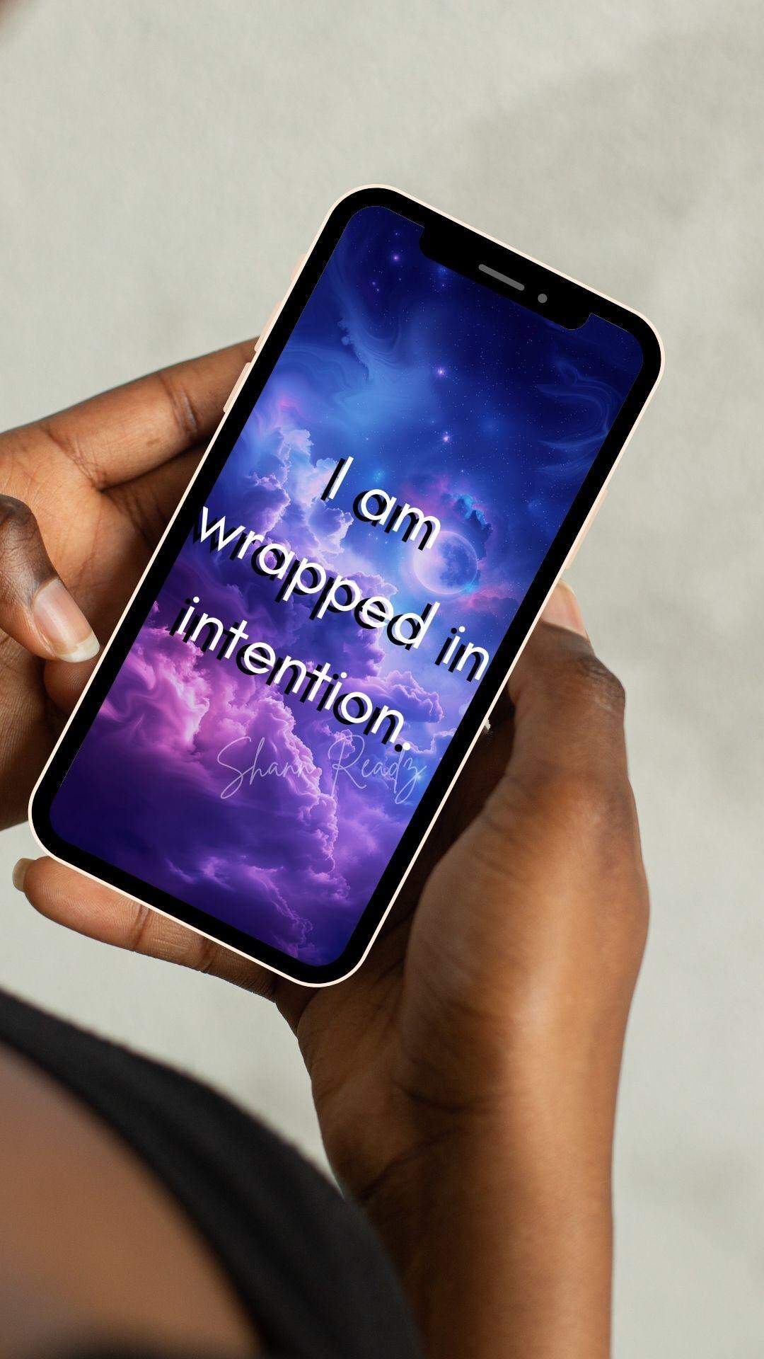 Purple Cosmic Phone Wallpapers – Celestial Affirmations, Spiritual Lock ...