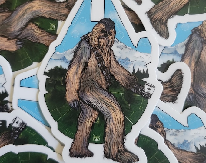 Bigfoot Sticker Chewbacca Sticker Star Wars sasquatch X Files PNW - Etsy