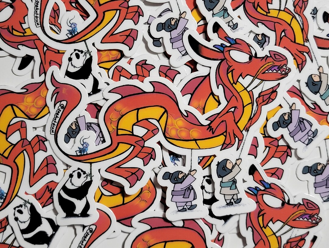 Mushu Sticker Mulan Dragon Disney Sticker Year of the Dragon lunar New ...