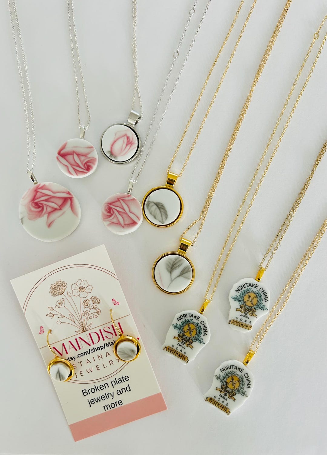 Broken Plate Pendants/ Personalized Jewelry Made for You/sample Custom ...