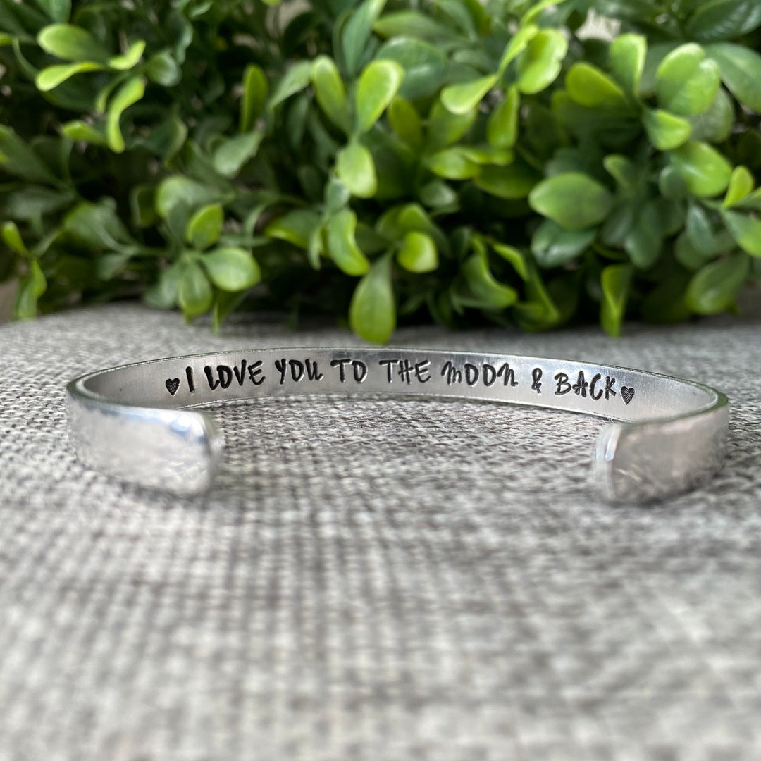I Love You to the Moon and Back Bracelet, Gift for Daughter, Valentine ...